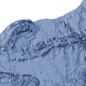 Upper Peninsula of Michigan Terrain Map, Map Art, Cartography, Shaded ...