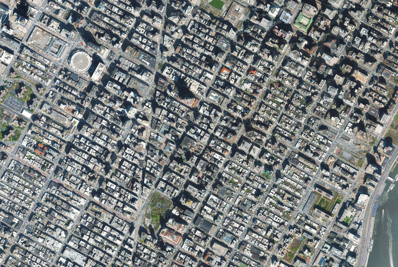 New York City Aerial Map: Lower Manhattan, Aerial Image, Aerial Map ...