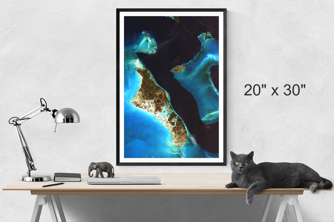 The Bahamas Satellite Imagery, Bahamas, Caribbean, Aerial Map, Map Art ...