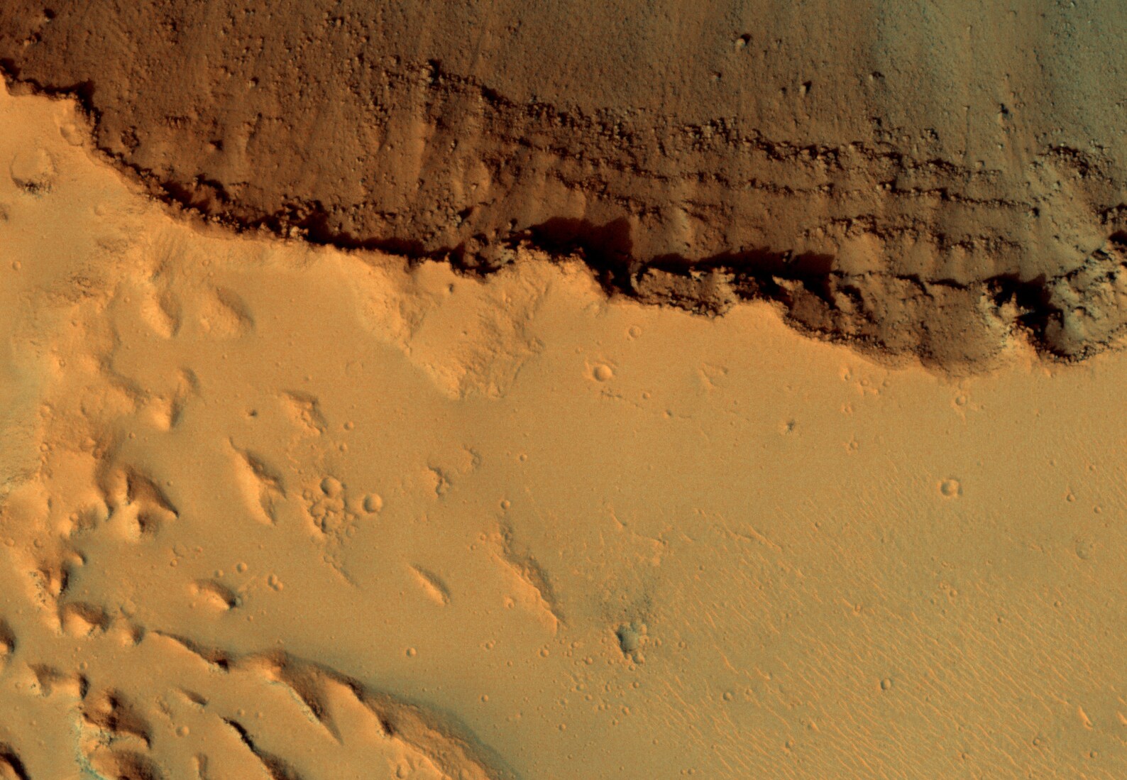 Mars: Landslides in Cerberus Fossae, Satellite Image, Satellite Map ...