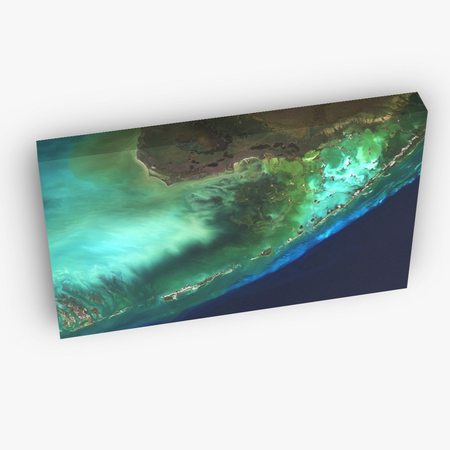 Florida Keys Satellite Imagery Canvas, Canvas Print, Florida, Florida ...