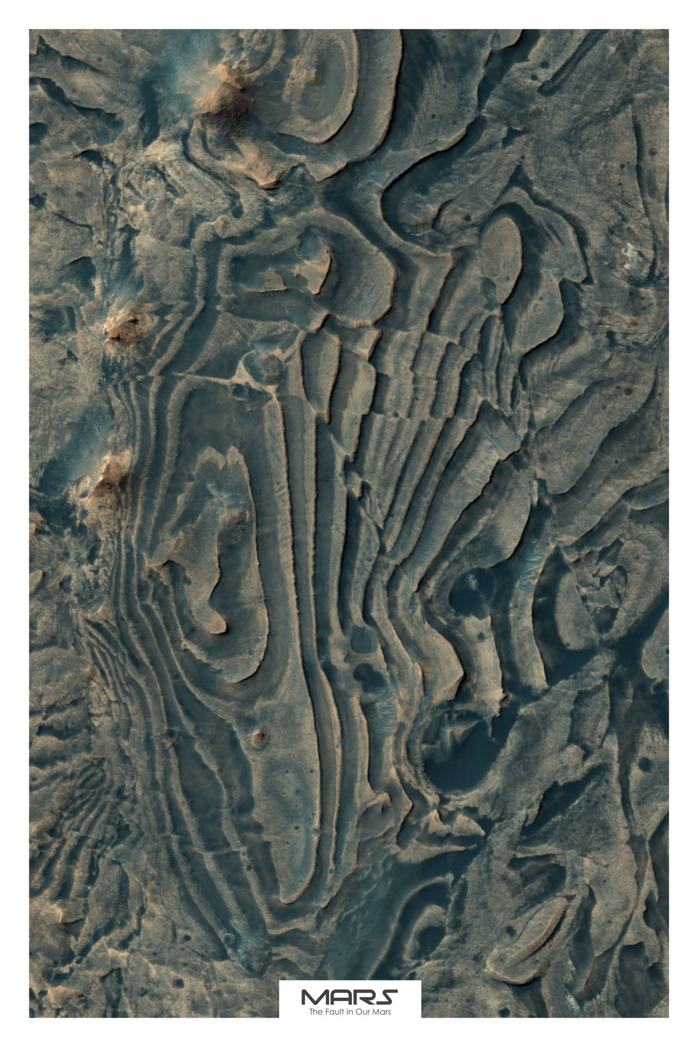 Mars, the Fault in Our Mars, Satellite Map, Satellite Image - Etsy