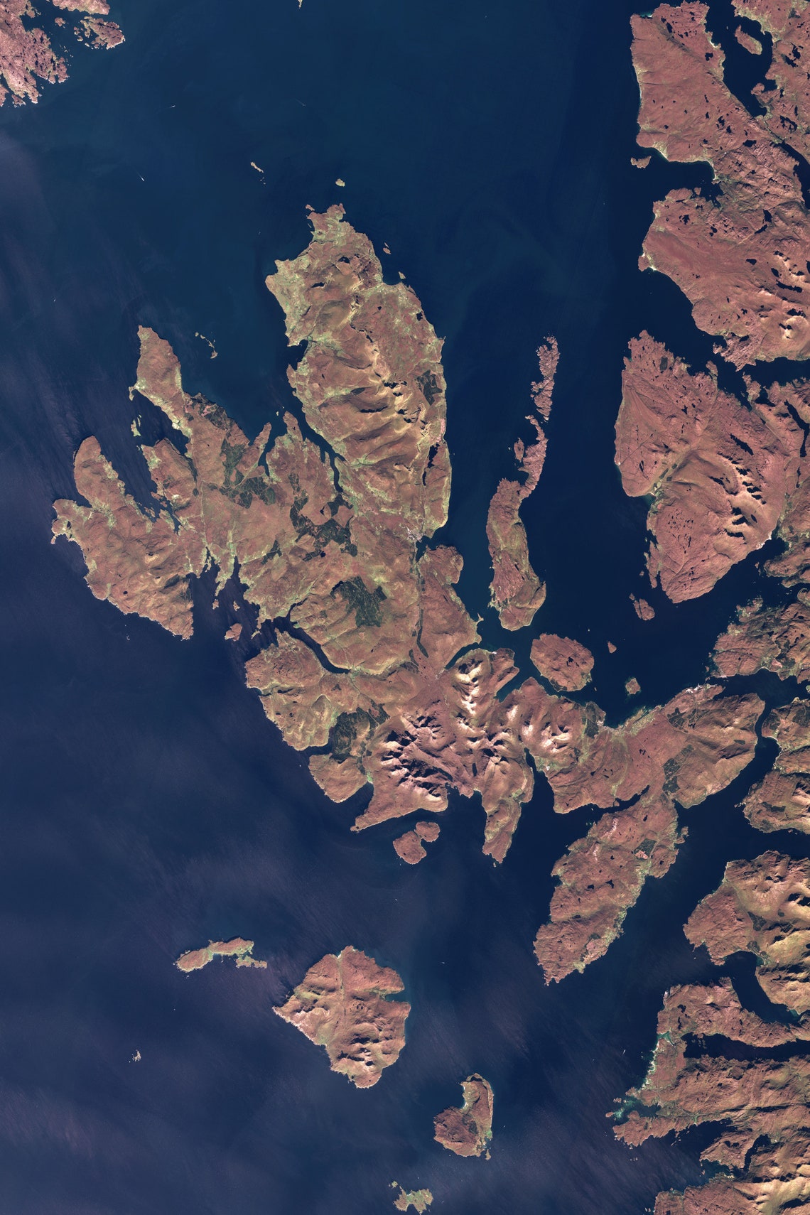 Isle of Skye Satellite Imagery Scotland UK Travel Aerial - Etsy