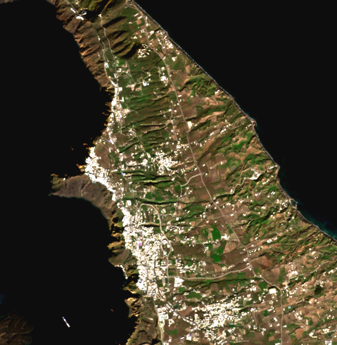 Santorini: Greece Aerial Map Satellite Image Satellite Map - Etsy