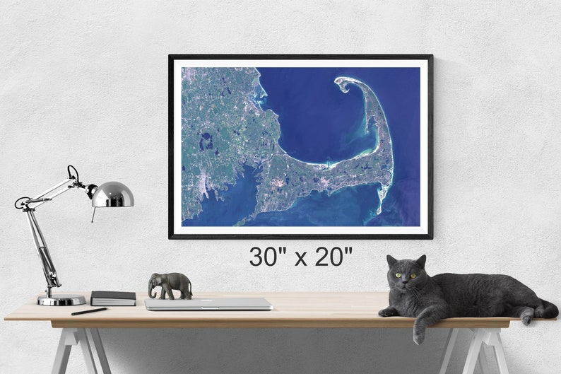 Cape Cod Satellite Imagery Massachusetts USA Aerial Map | Etsy