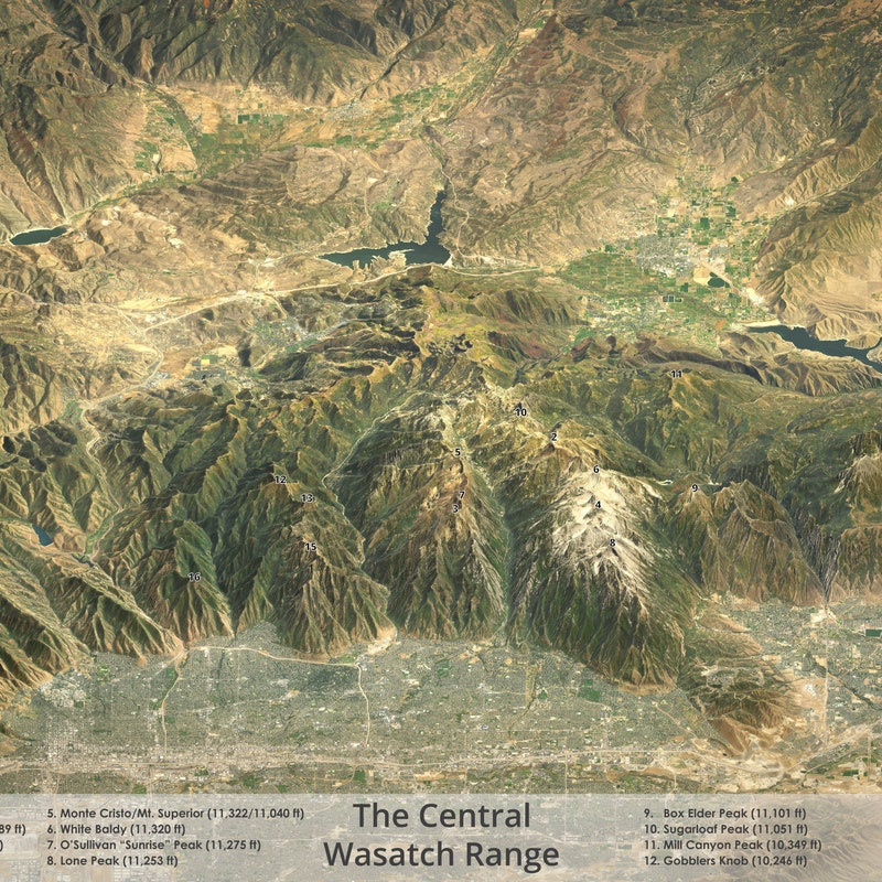 Wasatch Range Maps - Etsy