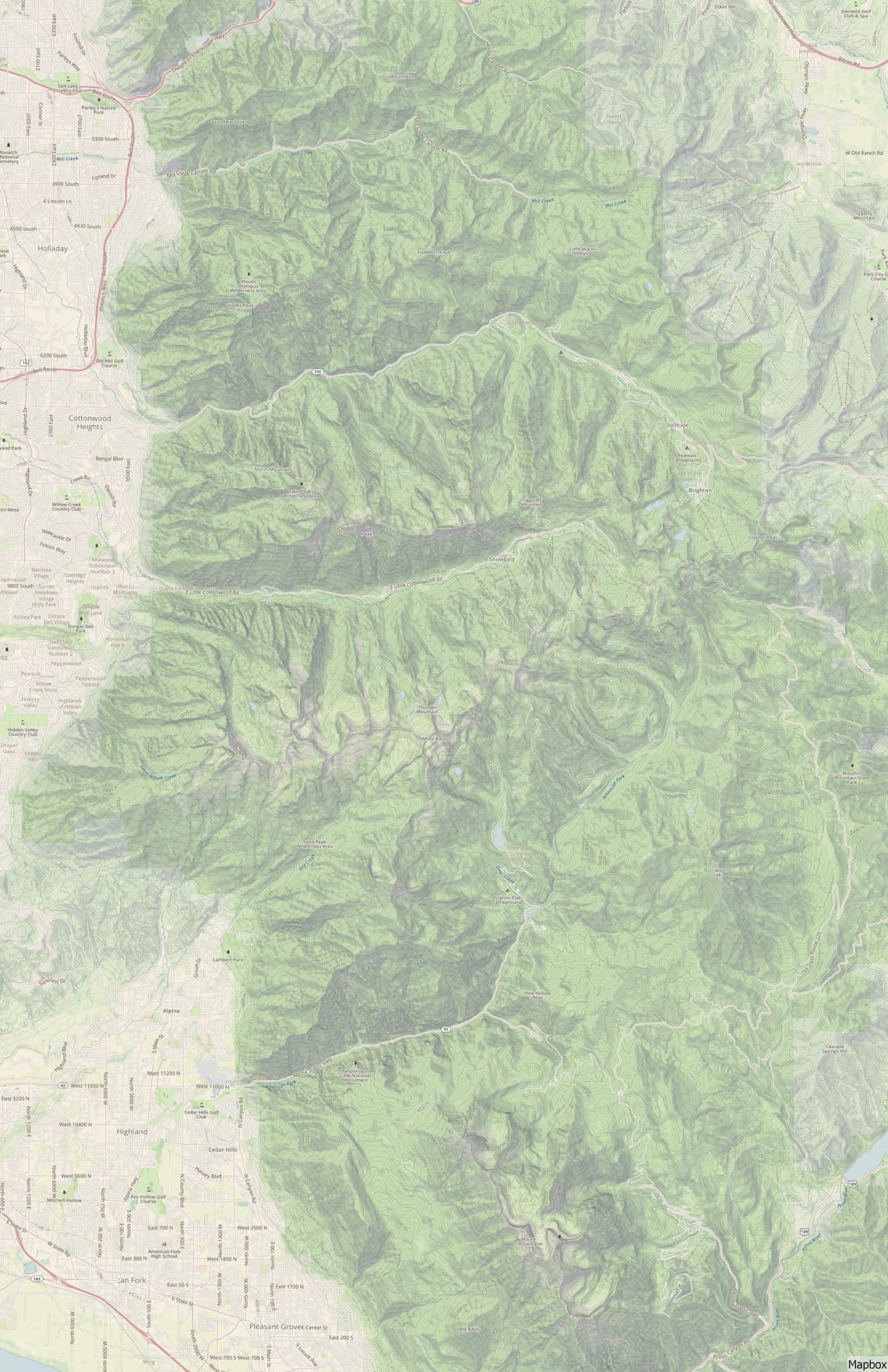 Central Wasatch Range Utah: 11x17 3D Printed Topographic Map | Etsy