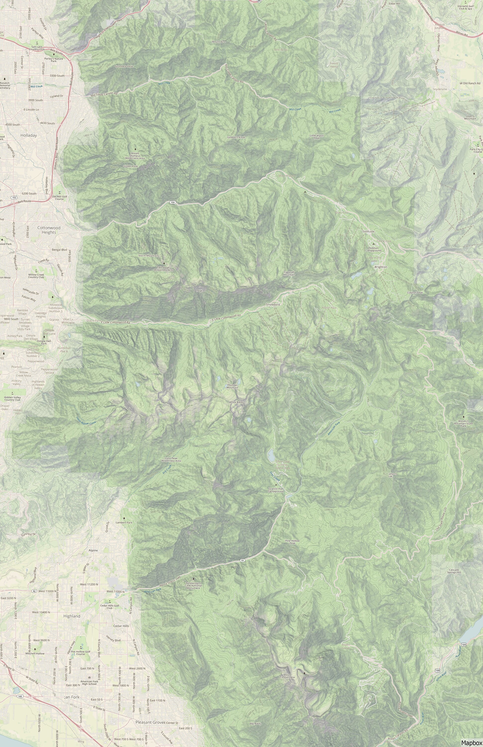 Central Wasatch Range Utah: 11x17 3D Printed Topographic Map | Etsy