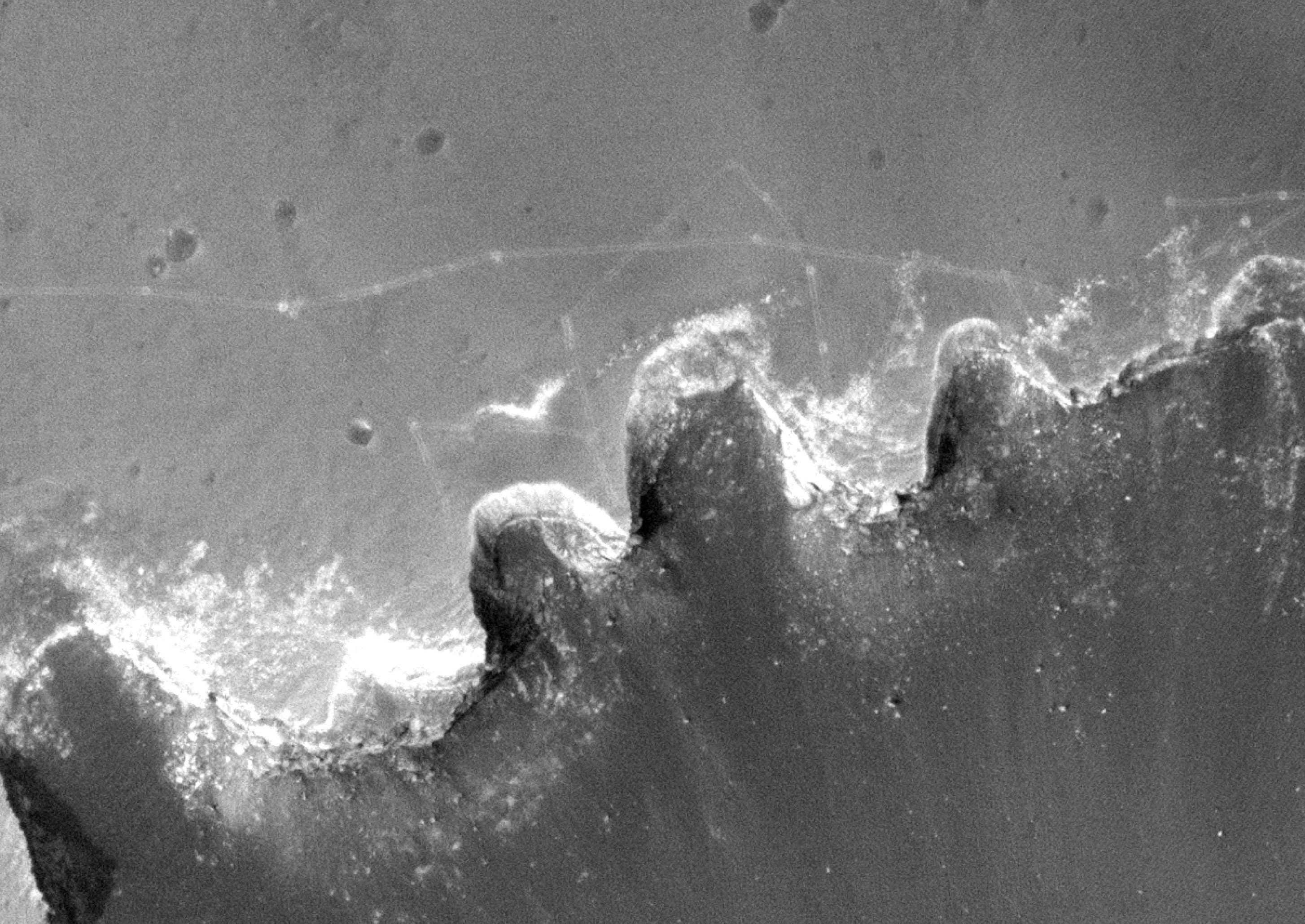 Mars: Opportunity Rover Tracks at Victoria Crater, Satellite Image ...