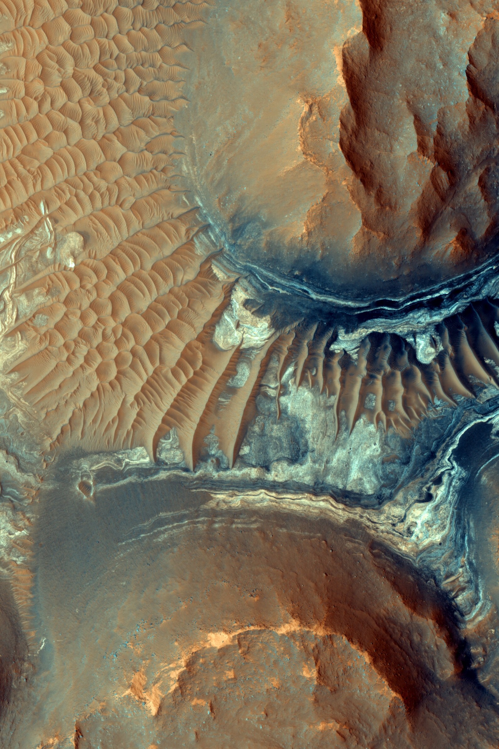 Mars: Deposits in Noctis Labyrinthus, Satellite Image, Satellite Map ...
