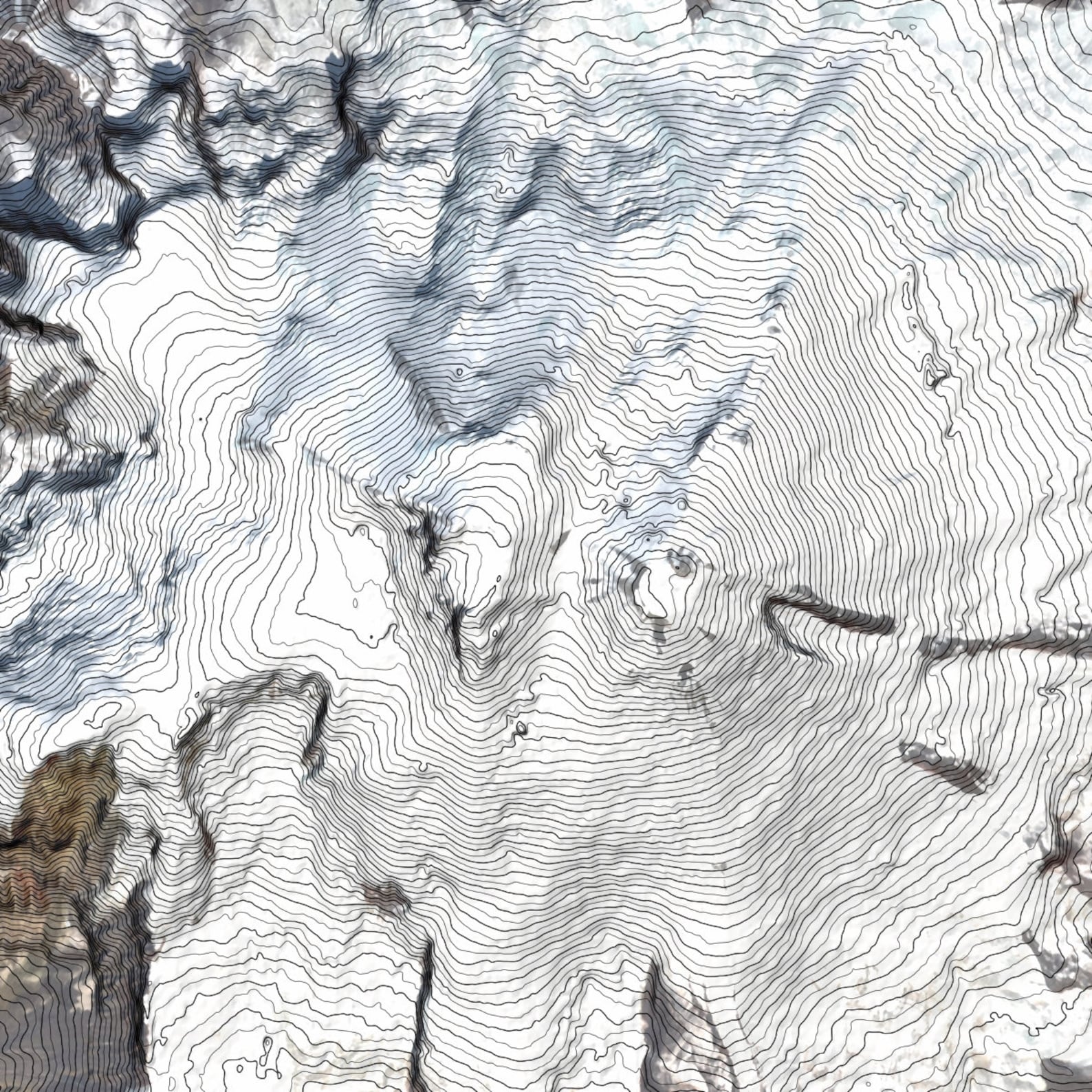 Mount Elbrus Topographic Map, Mt. Elbrus Topo Map, Mt Elbrus Contour ...