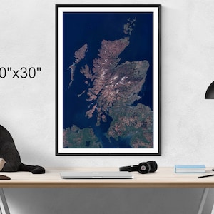 Scotland Satellite Imagery, Scotland From Space, Travel, Aerial Map ...