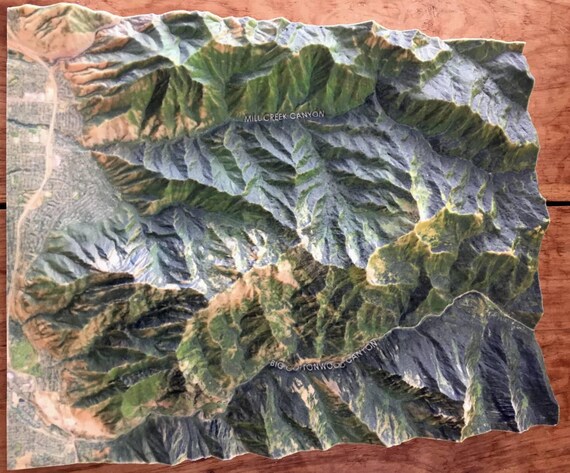 Topographical Map Wasatch Mountains