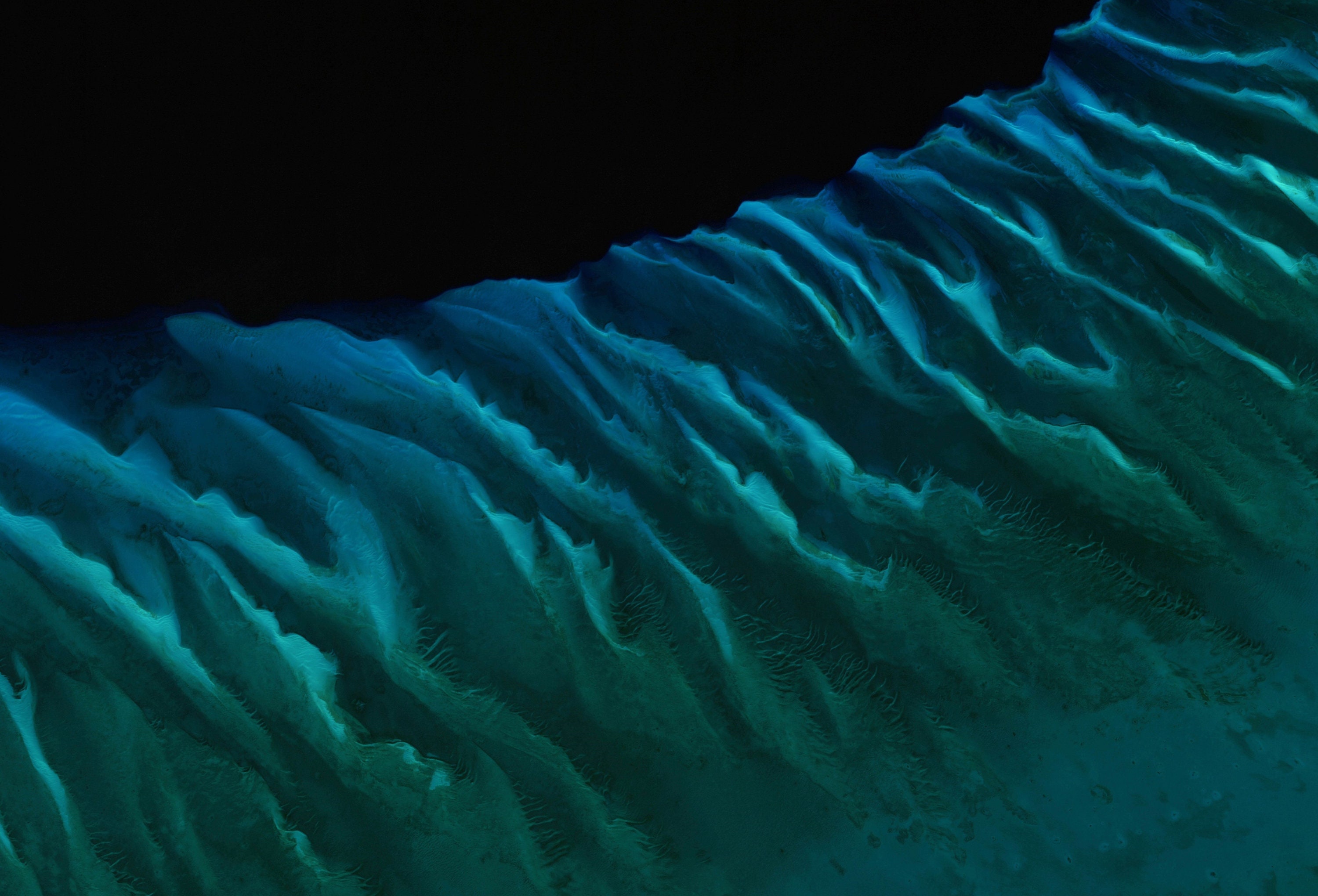 Great Bahama Bank Satellite Image, Bahamas, Caribbean, Aerial Map, Map ...