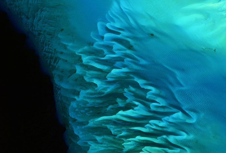 Great Bahama Bank Satellite Image, Bahamas, Caribbean, Aerial Map, Map ...