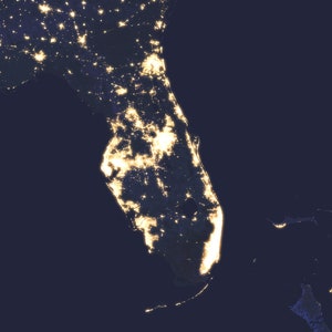 USA at Night Satellite Map, Map, Satellite Map, Map Art, Space ...
