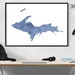 Upper Peninsula of Michigan Terrain Map, Map Art, Cartography, Shaded ...