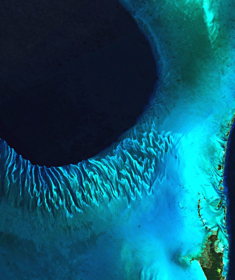 Nassau to Exuma Satellite Imagery, Bahamas, Caribbean, Aerial Map, Map ...