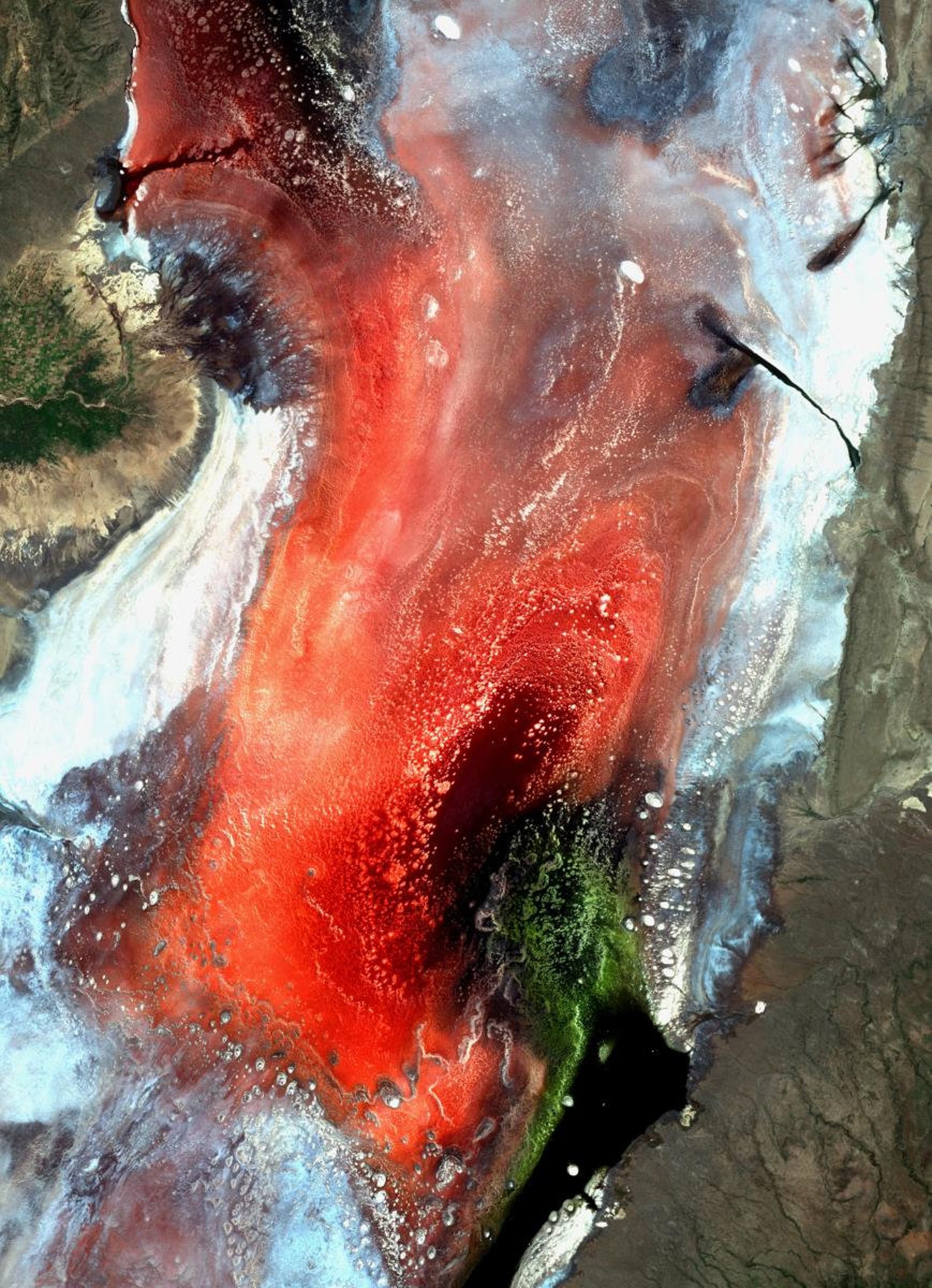 Lake Natron, Africa, Satellite Image, Print, Vibrant Satellite Image ...