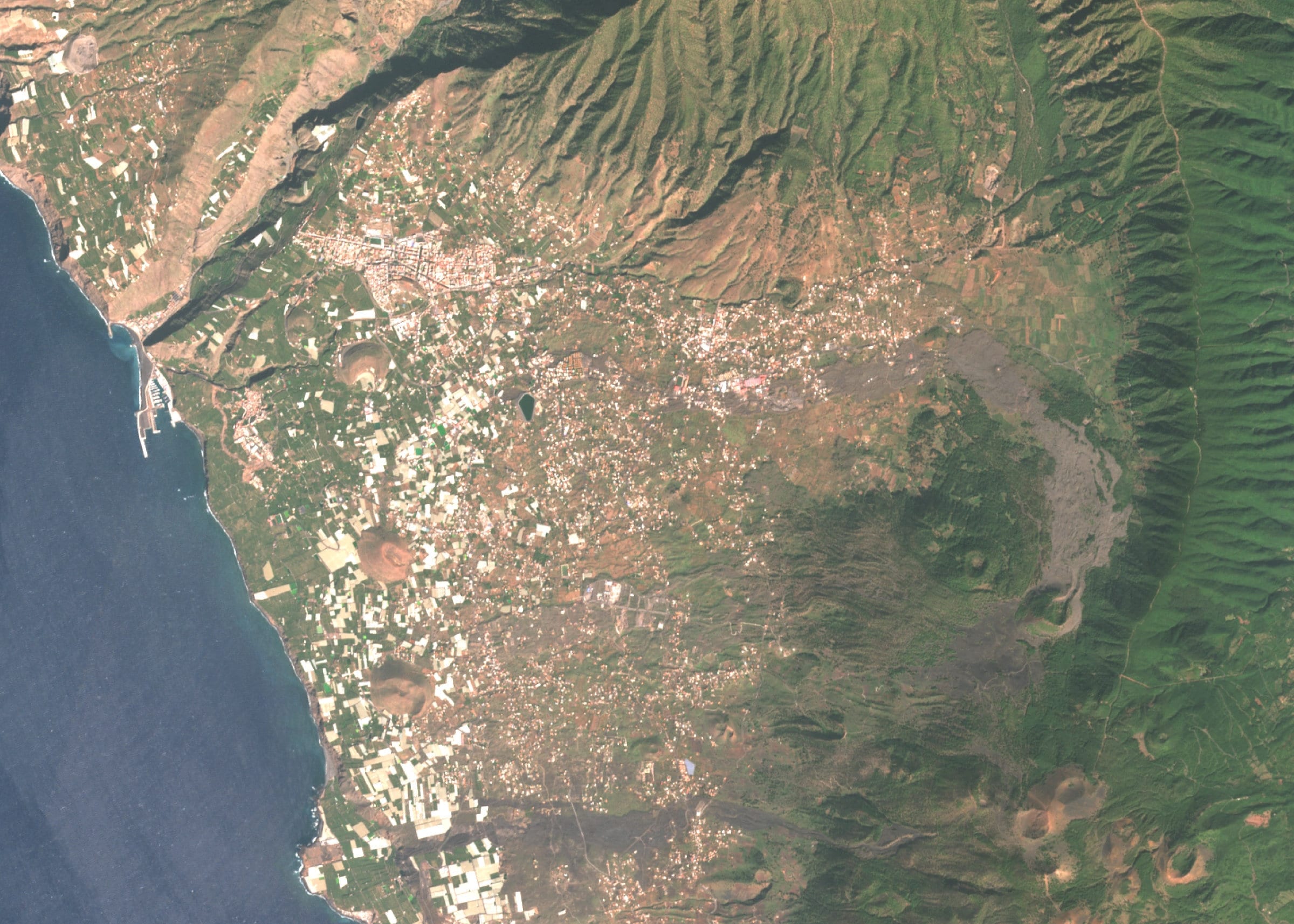 La Palma Aerial Map: Canary Islands, Spain, Satellite Image, Satellite ...