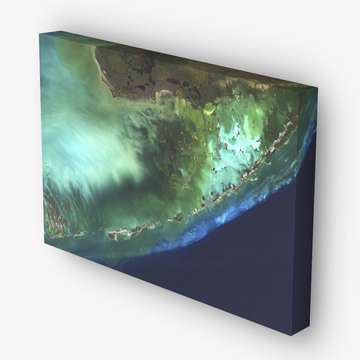 Florida Keys Satellite Imagery Canvas, Canvas Print, Florida, Florida ...