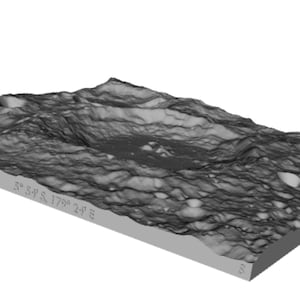 Daedalus Crater, the Moon, 3D Printed Map, 3D Topo Map, 3D Print - Etsy