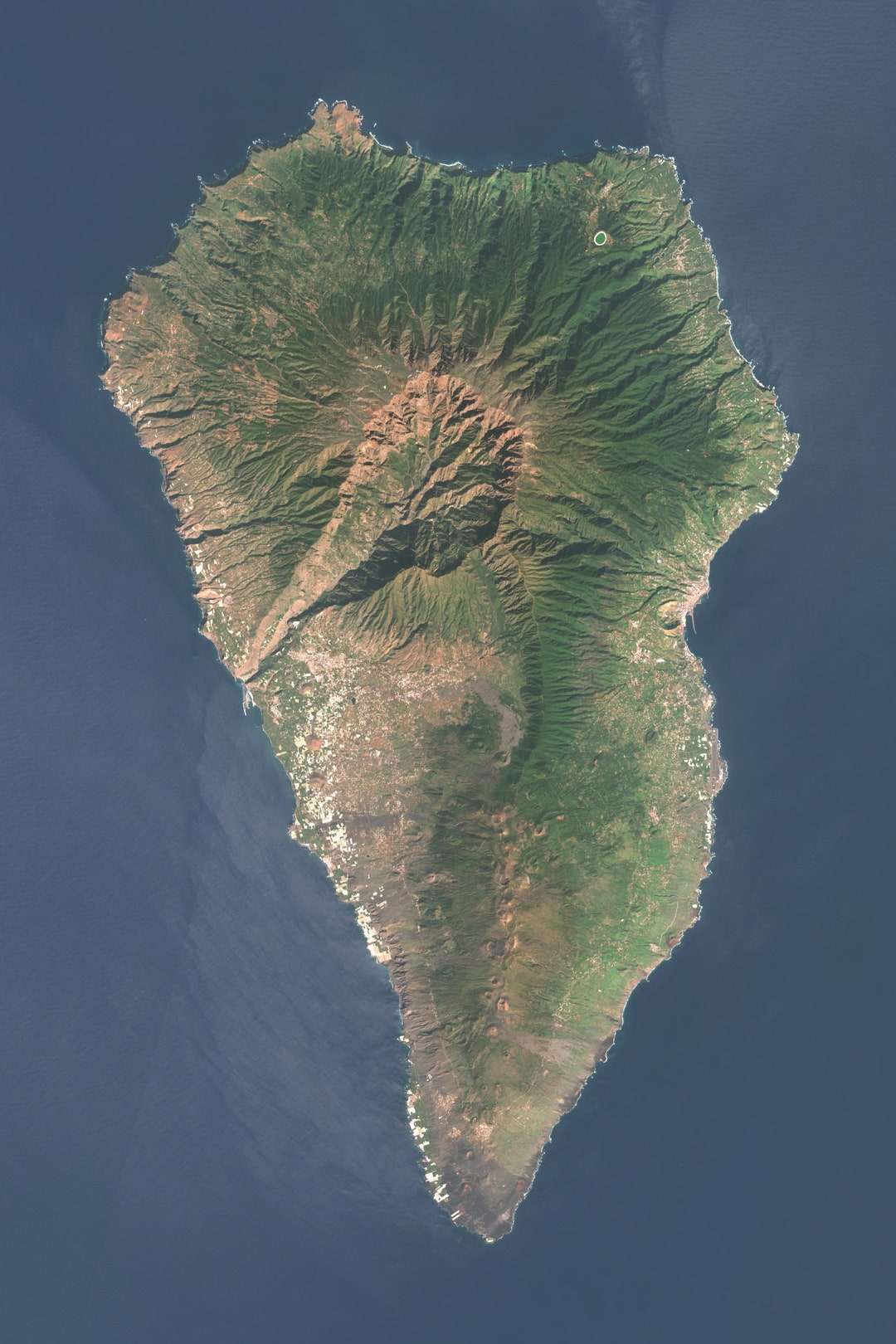 La Palma Aerial Map: Canary Islands, Spain, Satellite Image, Satellite ...