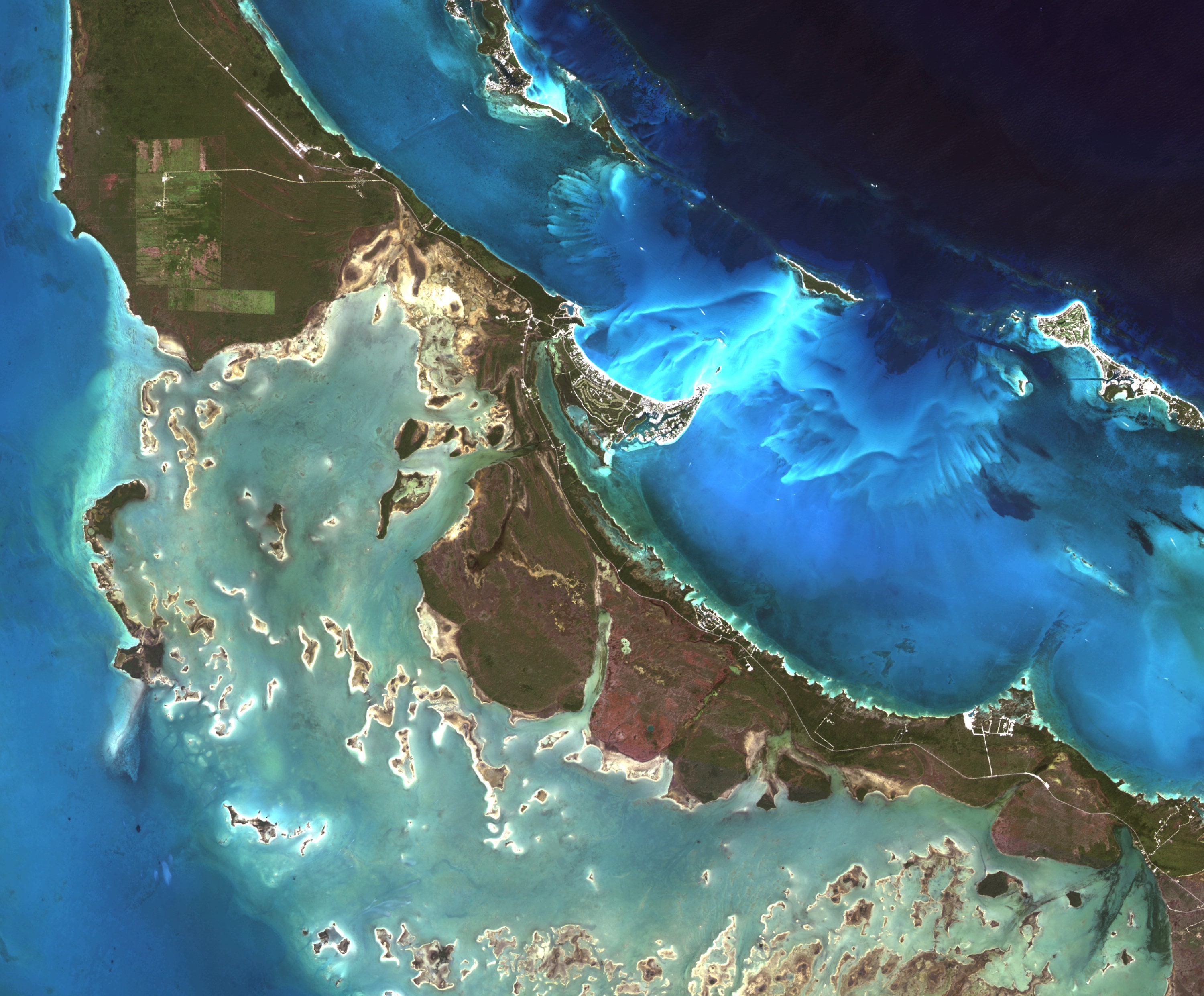 Bahamas, Abaco Islands Aerial Map: the Bahamas, Satellite Image ...