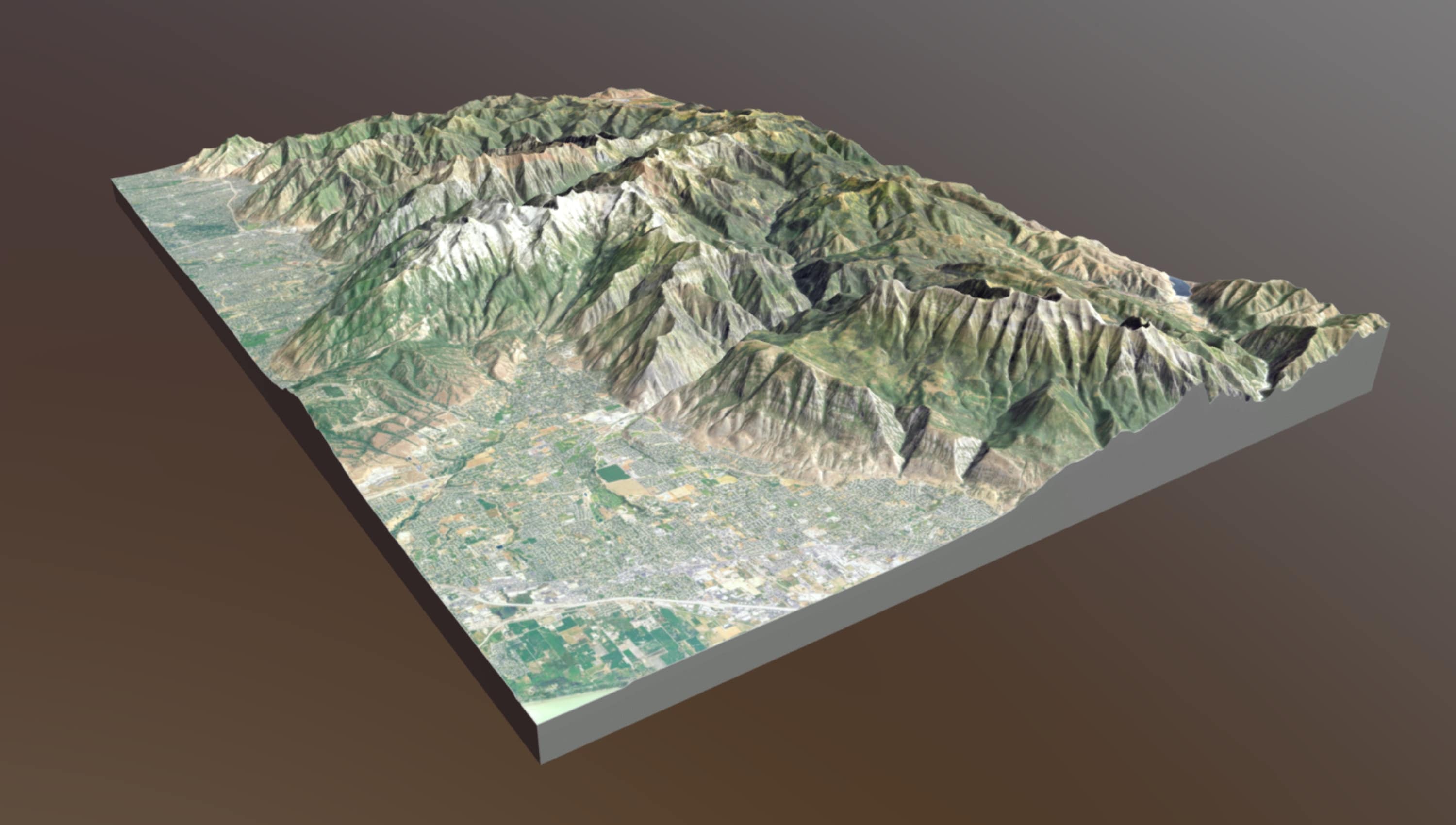 Central Wasatch Range, Utah: 11x17 3D Printed Topographic Map, 3D Topo ...