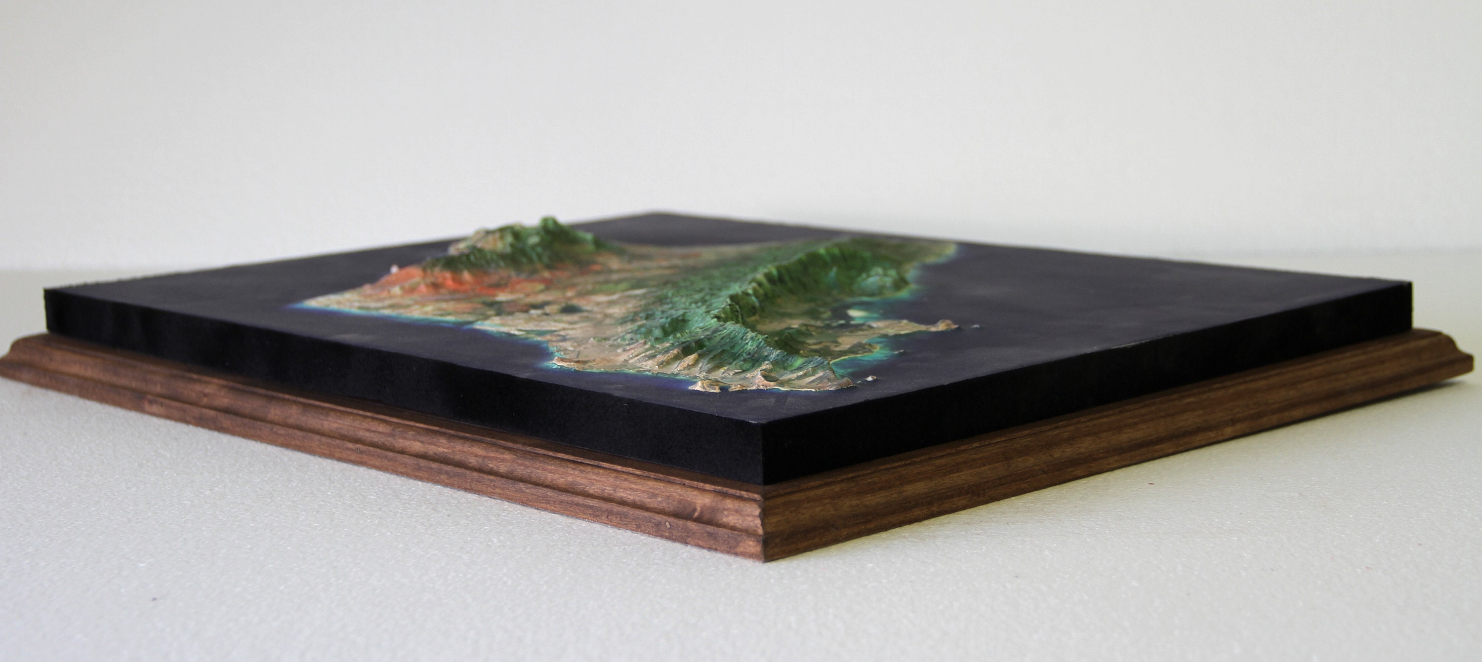 O'ahu 3D Printed Relief Map, Large, Solid Surface, PLA, Hawai'i, Map ...