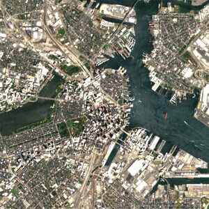 Boston Region Satellite Imagery, Boston, Massachusetts, USA, Aerial Map ...