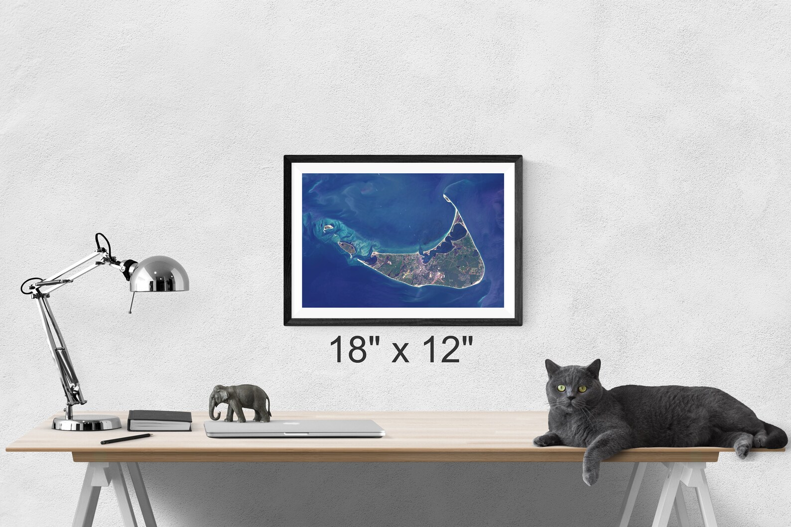 Nantucket Satellite Imagery, Massachusetts, USA, Aerial Map, Map Art ...