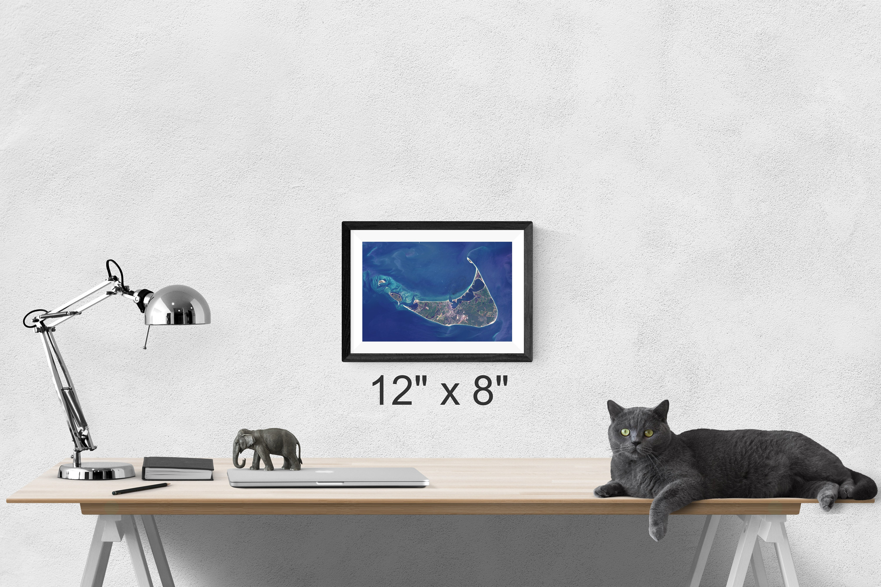 Nantucket Satellite Imagery, Massachusetts, USA, Aerial Map, Map Art ...