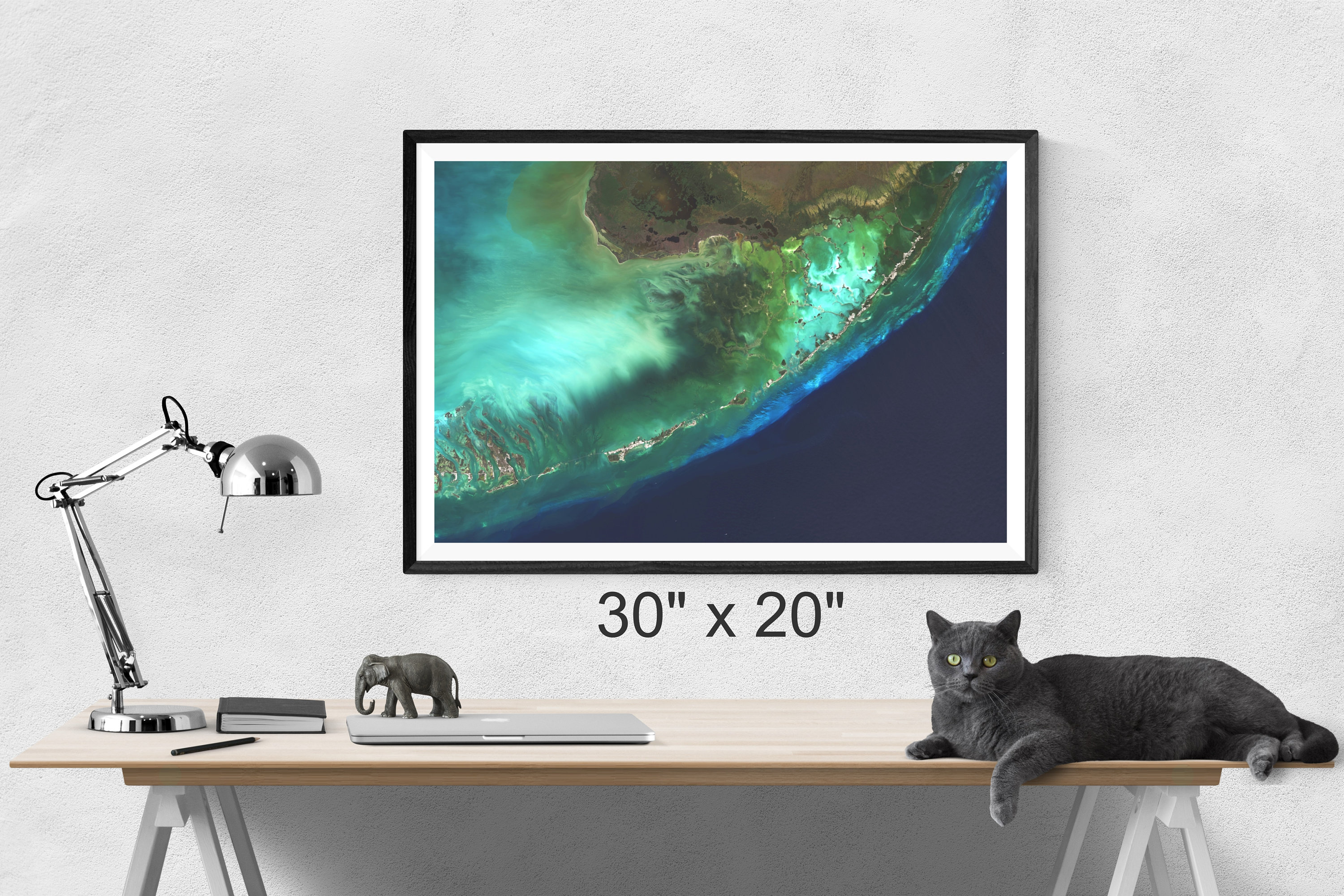 Florida Keys Satellite Imagery, Florida, Florida Keys, USA, Aerial Map ...