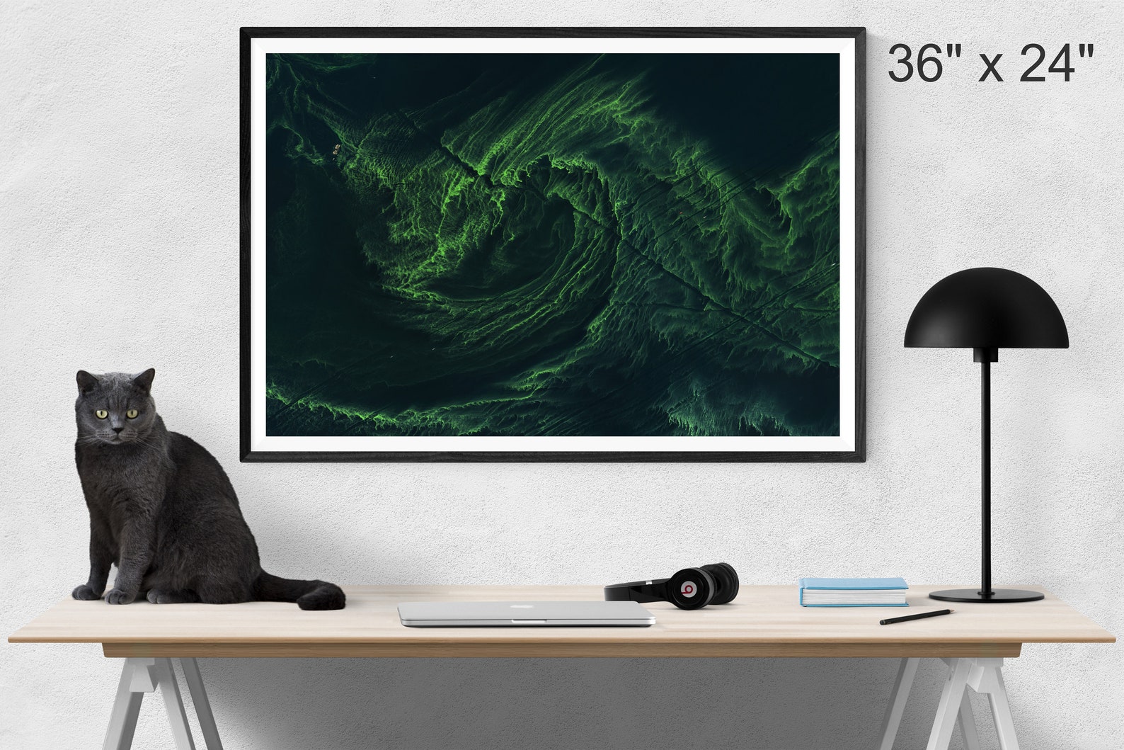 Baltic Sea Phytoplankton Vortex Aerial Map Map Art | Etsy