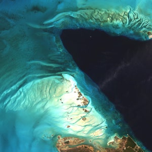 The Bahamas Satellite Imagery, Bahamas, Caribbean, Aerial Map, Map Art ...