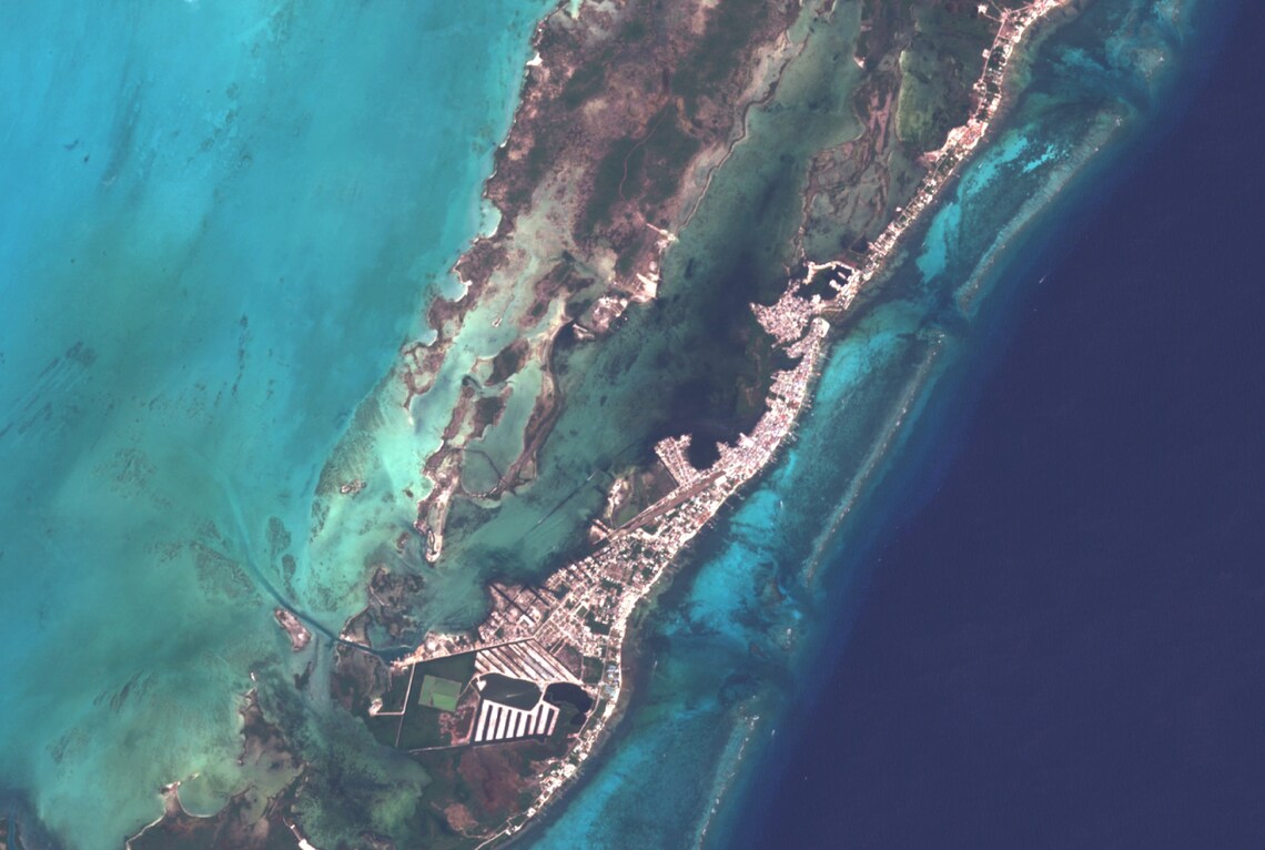 Belize: Ambergris Caye Aerial Map, Satellite Image, Satellite Map ...
