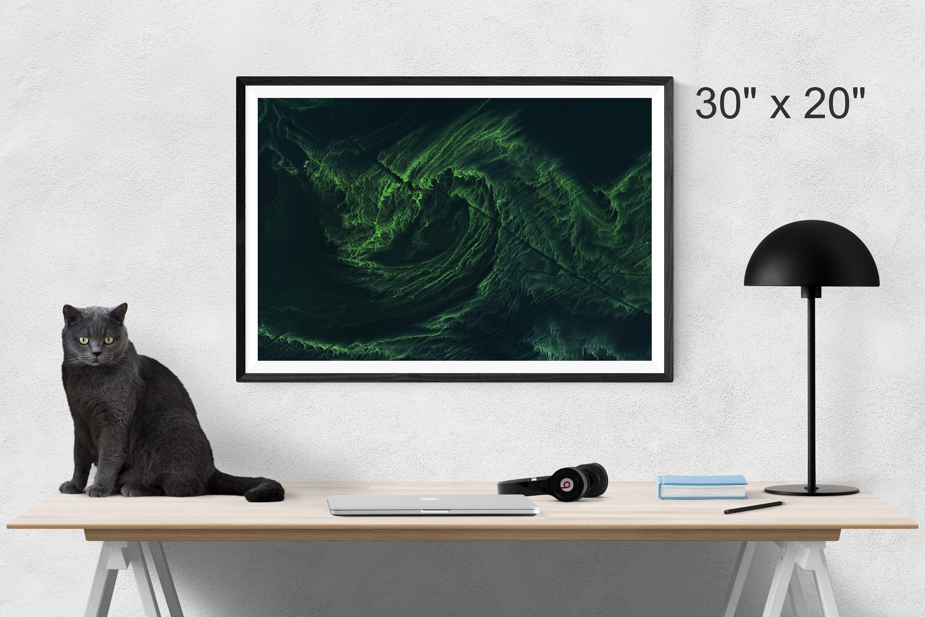 Baltic Sea Phytoplankton Vortex Aerial Map Map Art - Etsy UK