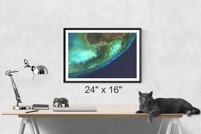Florida Keys Satellite Imagery, Florida, Florida Keys, USA, Aerial Map ...