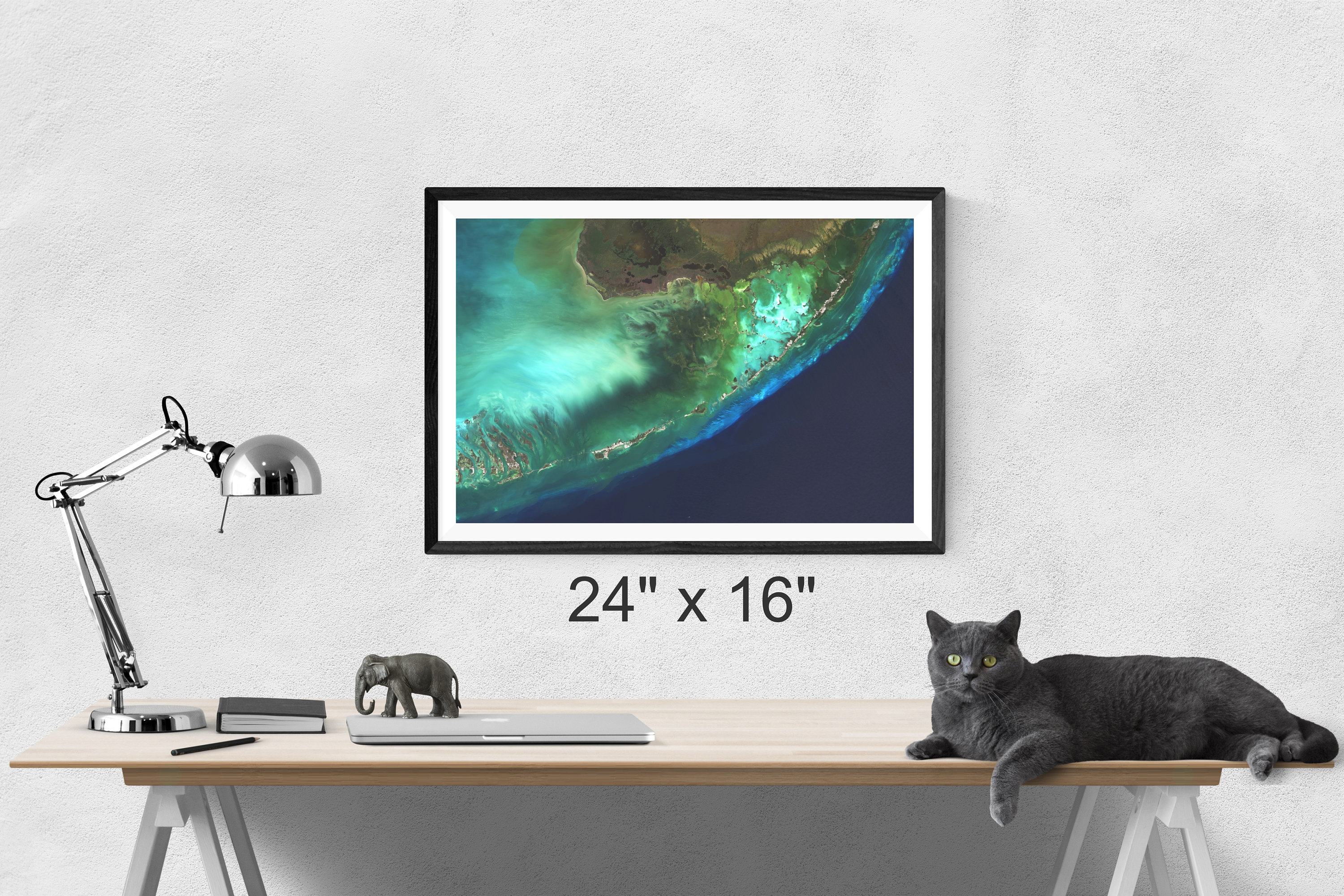 Florida Keys Satellite Imagery, Florida, Florida Keys, USA, Aerial Map ...