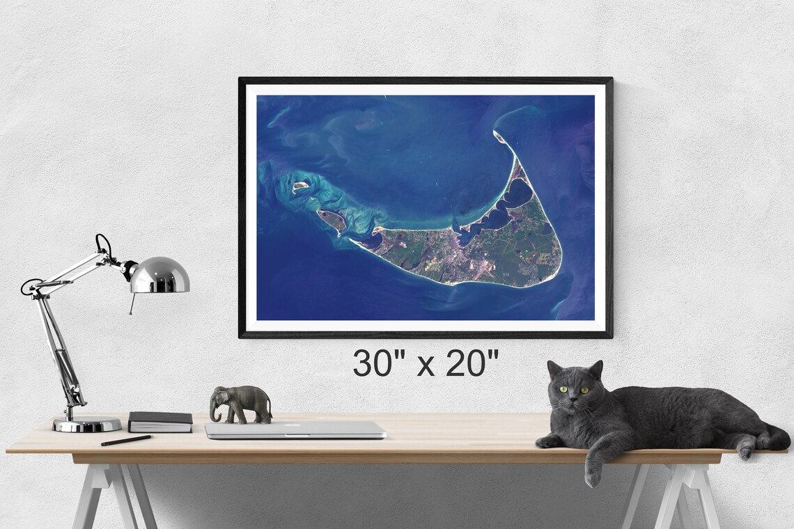 Nantucket Satellite Imagery Massachusetts USA Aerial Map - Etsy