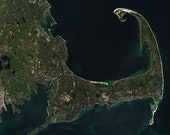 Cape Cod Satellite Imagery Massachusetts USA Aerial Map - Etsy