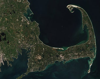 Nantucket Satellite Imagery Massachusetts USA Aerial Map | Etsy