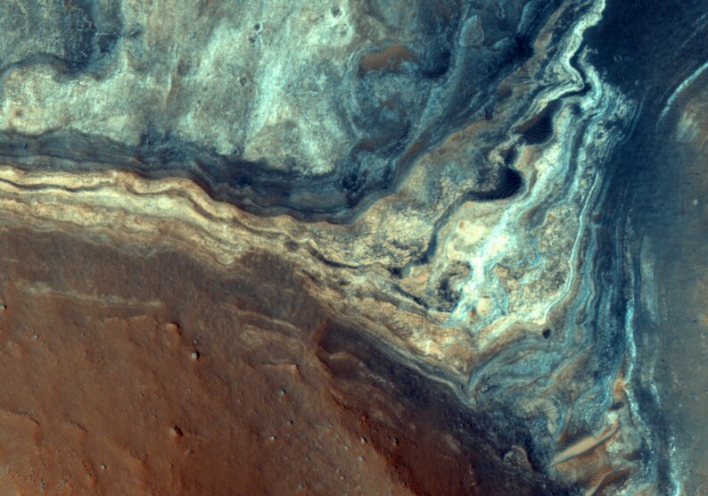 Mars: Deposits in Noctis Labyrinthus, Satellite Image, Satellite Map ...