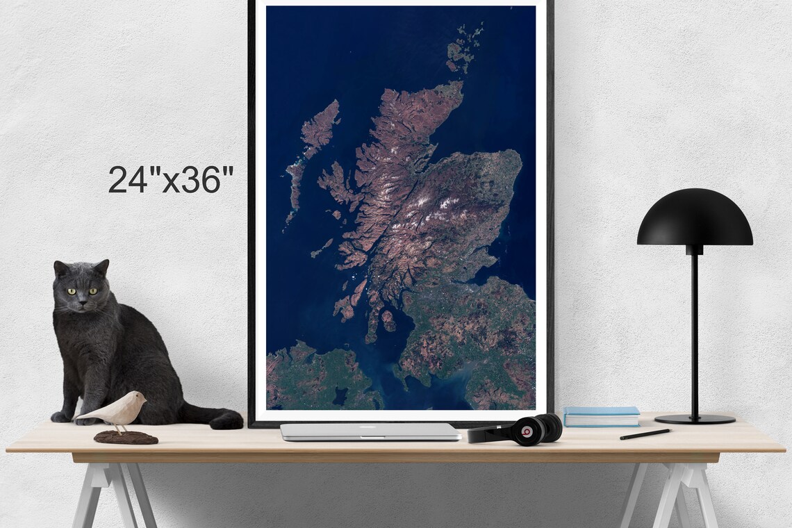 Scotland Satellite Imagery, Scotland From Space, Travel, Aerial Map ...