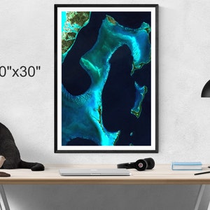 Nassau to Exuma Satellite Imagery, Bahamas, Caribbean, Aerial Map, Map ...