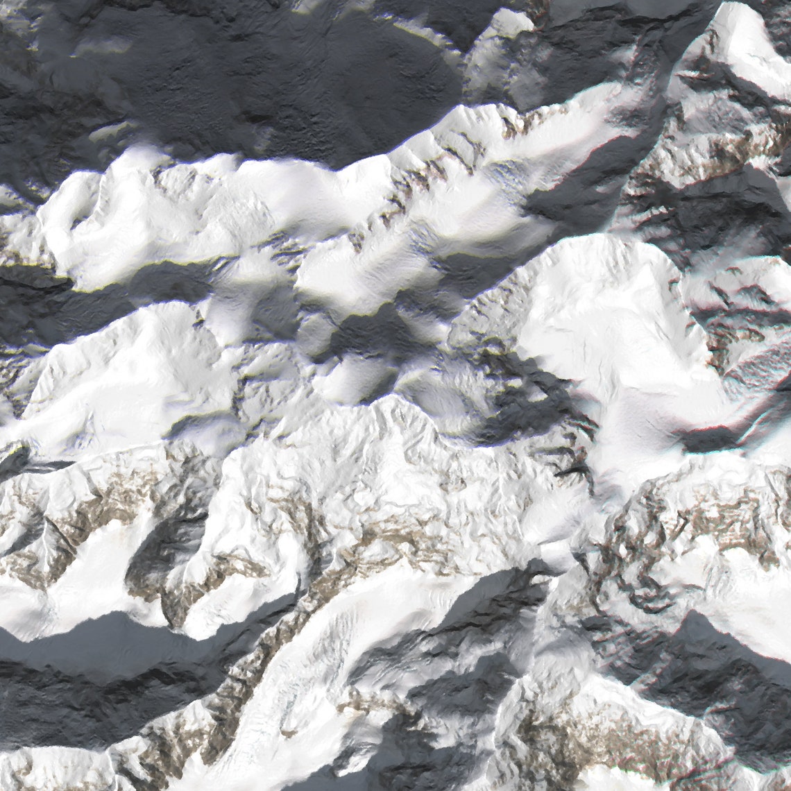 Denali (mount Mckinley) Satellite Map, Denali Map, Denali Topographic ...
