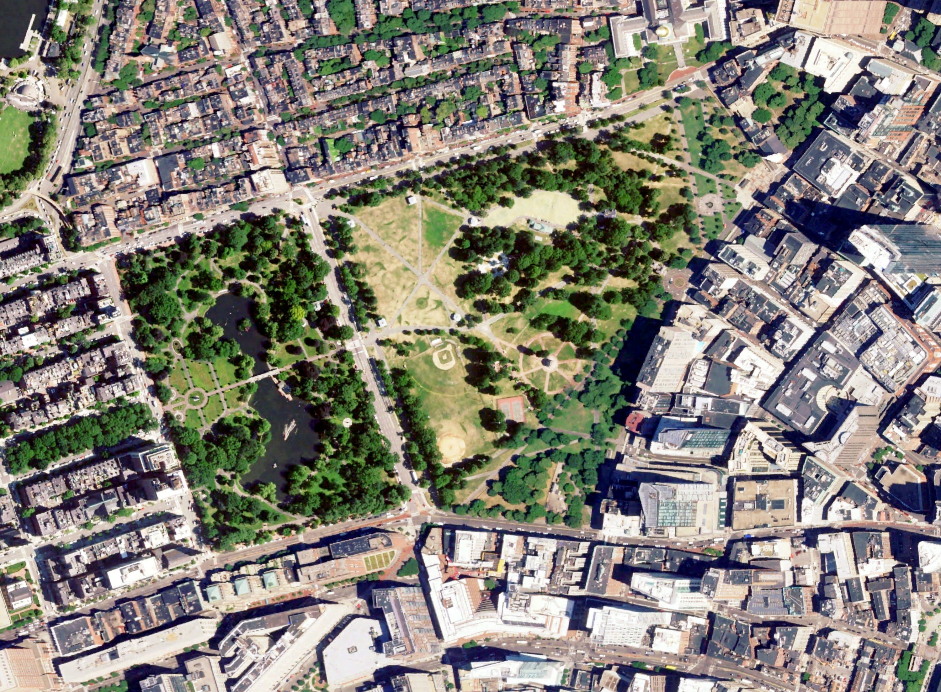 Downtown Boston Aerial Imagery, Boston, Massachusetts, USA, Aerial Map ...