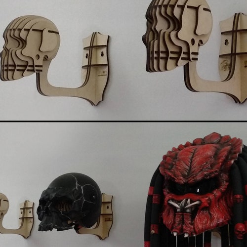 Skull Helmet Wall Mount. Hanger for Motorcycle Helmet. Helmet | Etsy