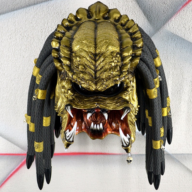 Predator motorcycle helmet. DOT & ECE certified. Special gold | Etsy